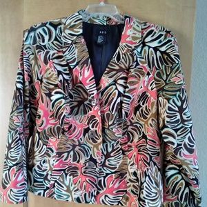 R.Q.T | Jackets & Coats | Tropical Print Rqt Blazer | Poshmark